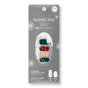 DASHING DIVA Victorian Plaid Glaze Semi-cured Gel Art
