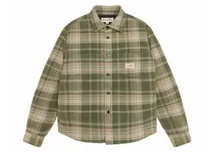 StÜssy Heavy Washed Plaid Shirt - Green