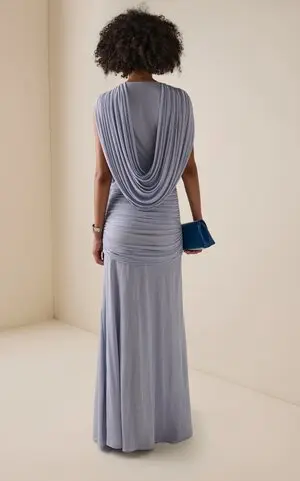 Christopher Esber Ripple Draped Gown - Light Grey