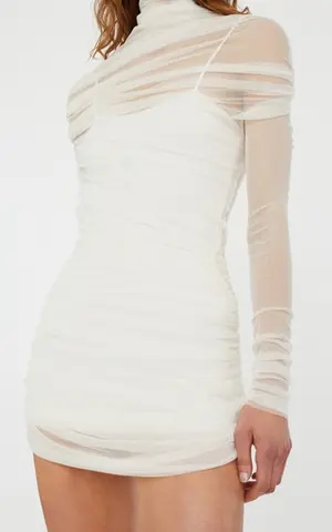 Christopher Esber Chisto Sheer Wrap Silk Mini Dress