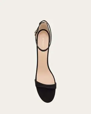 STUART WEITZMAN Nudist Suede Ankle-strap Sandals