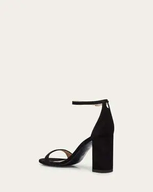 STUART WEITZMAN Nudist Suede Ankle-strap Sandals