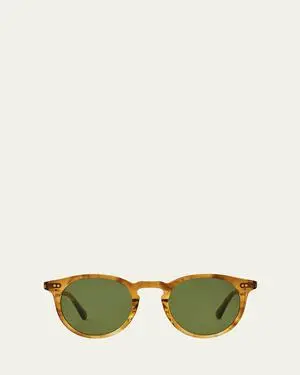 MR. LEIGHT Luckman S Round Sunglasses - Marbeled Rye