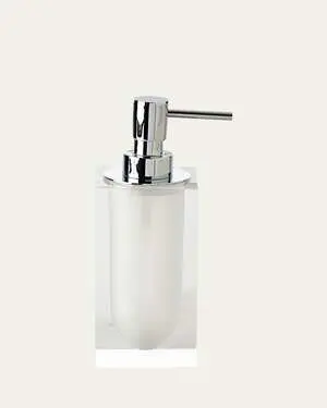 Jonathan Adler White Hollywood Pump Dispenser - Clear/ White