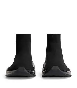 Balenciaga Speed 2.0 Clear Sole Sneakers - Black