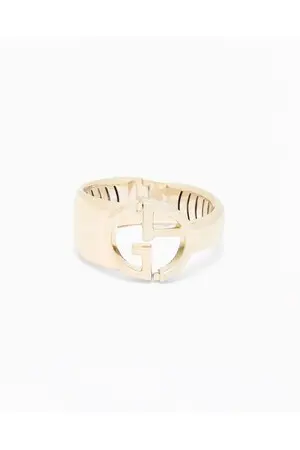 Giorgio Armani Contoured Ga Logo Bracelet - Gold