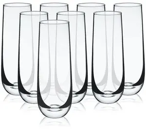 TRUE BRANDS Stemless Champagne Flutes Set Of 8 - One-color