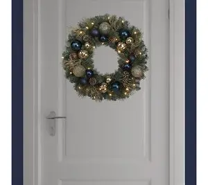 HAUTE DECOR 24' Prelit Sutton Place Wreath