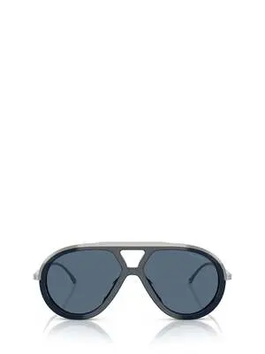 Emporio Armani Aviator Sunglasses - Shiny Blue