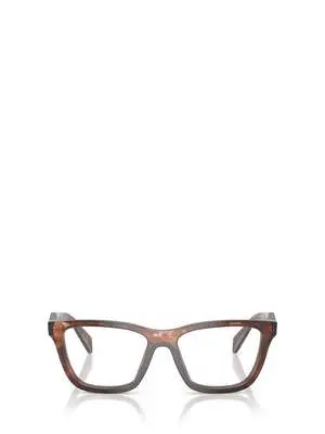 Prada Square Eyeglasses Caramel Tortoise