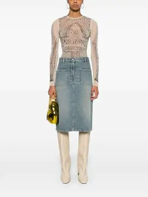 COURREGES Denim Midi Skirt