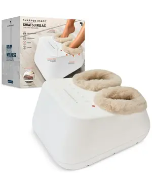 SHARPER IMAGE Shiatsu Relax Luxe Foot Massager - White