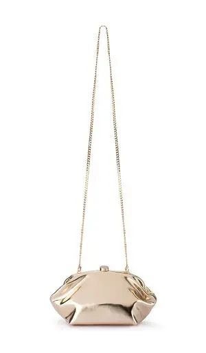 OLGA BERG Tally Metallic Clutch - Gold