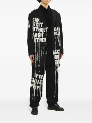 Yohji Yamamoto Embroidered Blazer