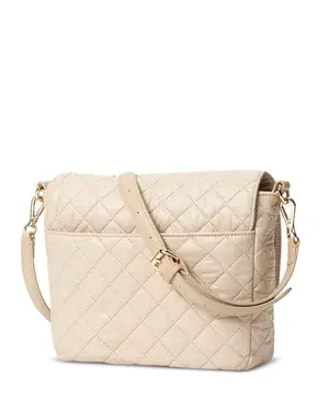 Mz Wallace Crosby Lock Medium Crossbody - Buff/gold