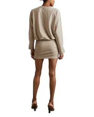 REISS Lorenza Long Sleeve Mini Dress