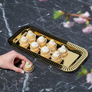 ANNA NEW YORK Striations Serving Tray - Gold