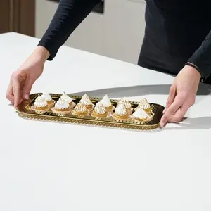 ANNA NEW YORK Striations Serving Tray - Gold