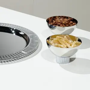 ANNA NEW YORK Striations Nut Bowl - Silver