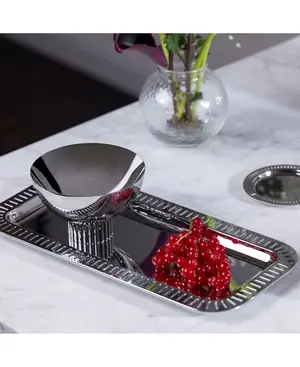 ANNA NEW YORK Striations Nut Bowl - Silver