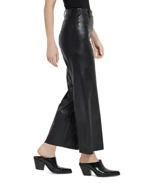 Lyssé High-rise Faux Leather Cropped Pants - Kohl Black