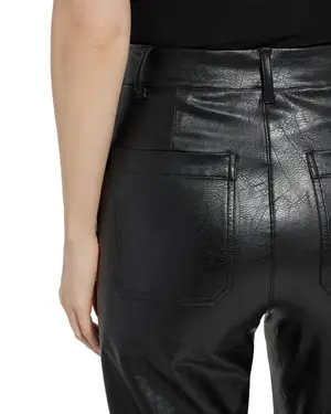 Lyssé High-rise Faux Leather Cropped Pants - Kohl Black