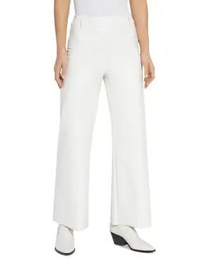 Women's White Leather Pants