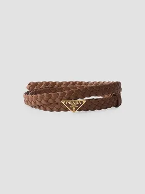 Prada Nappa Leather Belt - Brown