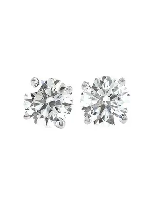 BLISS DIAMOND 1 1/4 Ct Diamond Stud Earrings - 14k White Gold