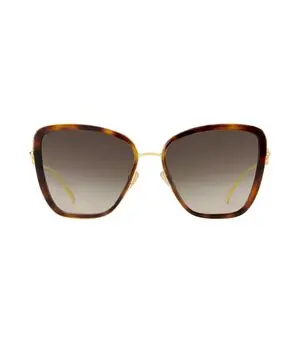 LOUIS VUITTON Link One Cat Eye Sunglasses - Brown