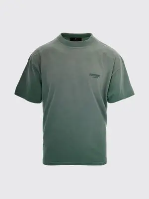 REPRESENT Crew Neck Cotton T-shirt With Contrast Logo - Green