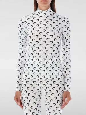 MARINE SERRE Moonprint Long Sleeve Top - White