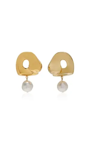 Agmes Sandra Vermeil Pearl Earrings