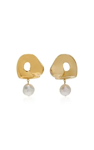 Agmes Sandra Vermeil Pearl Earrings