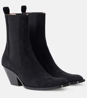 Khaite Austin 60 Suede Ankle Boots