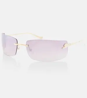Cartier Panthere De Rectangular Sunglasses - Pink