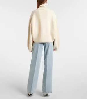TOTEME Ribbed-knit Wool-blend Turtleneck Sweater