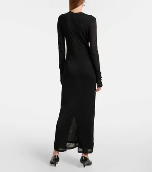 TOTEME Draped Jersey Midi Dress