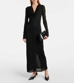TOTEME Draped Jersey Midi Dress