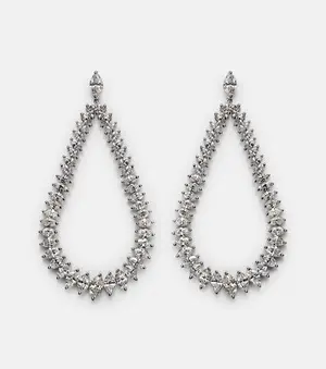 ANITA KO Swing 18kt White Gold Drop Earrings With Diamonds - Silver