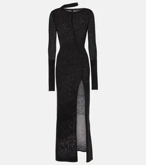 DIDU Knit Cutout Turtleneck Maxi Dress