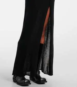 DIDU Knit Cutout Turtleneck Maxi Dress