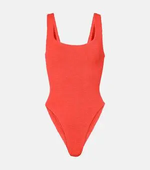 Hunza G Squareneck One-piece Swimsuit - Red