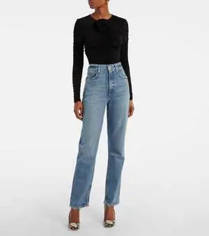 AGOLDE Stovepipe High-rise Straight Jeans - Blue