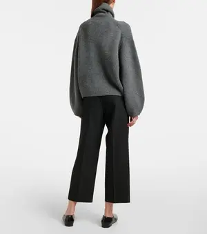 TOTEME Ribbed-knit Wool-blend Turtleneck Sweater