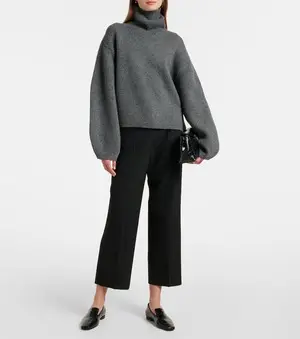 TOTEME Ribbed-knit Wool-blend Turtleneck Sweater