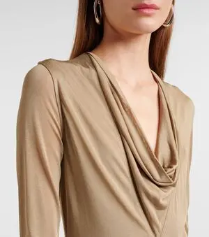 TOTEME Draped Jersey Maxi Dress
