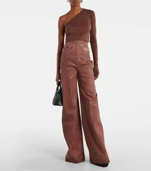 Rick Owens Dirt Cooper High-rise Wide-leg Jeans