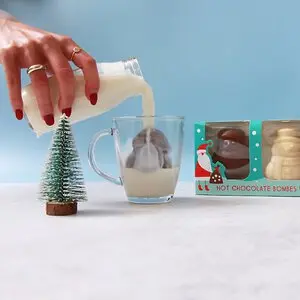 COCOBA Christmas Characters Milk Hot Chocolate Bombes 150g
