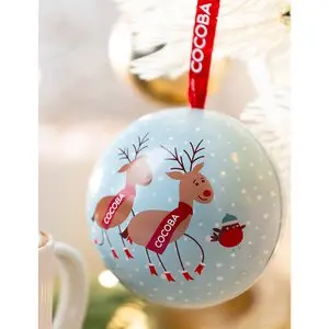 COCOBA Hot Chocolate Bombe Christmas Bauble 50g